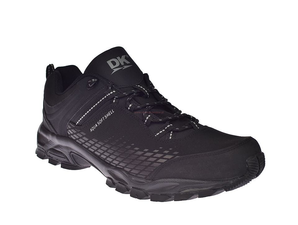 Duże buty trekkingowe męskie z membraną softshell Prince DK 19503 BK ...